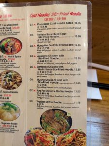 Noodle Man Menu (update October 2025)